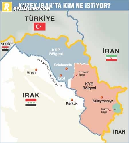 ırak haritası - Ülkeler Haritası - Yerbilgisi